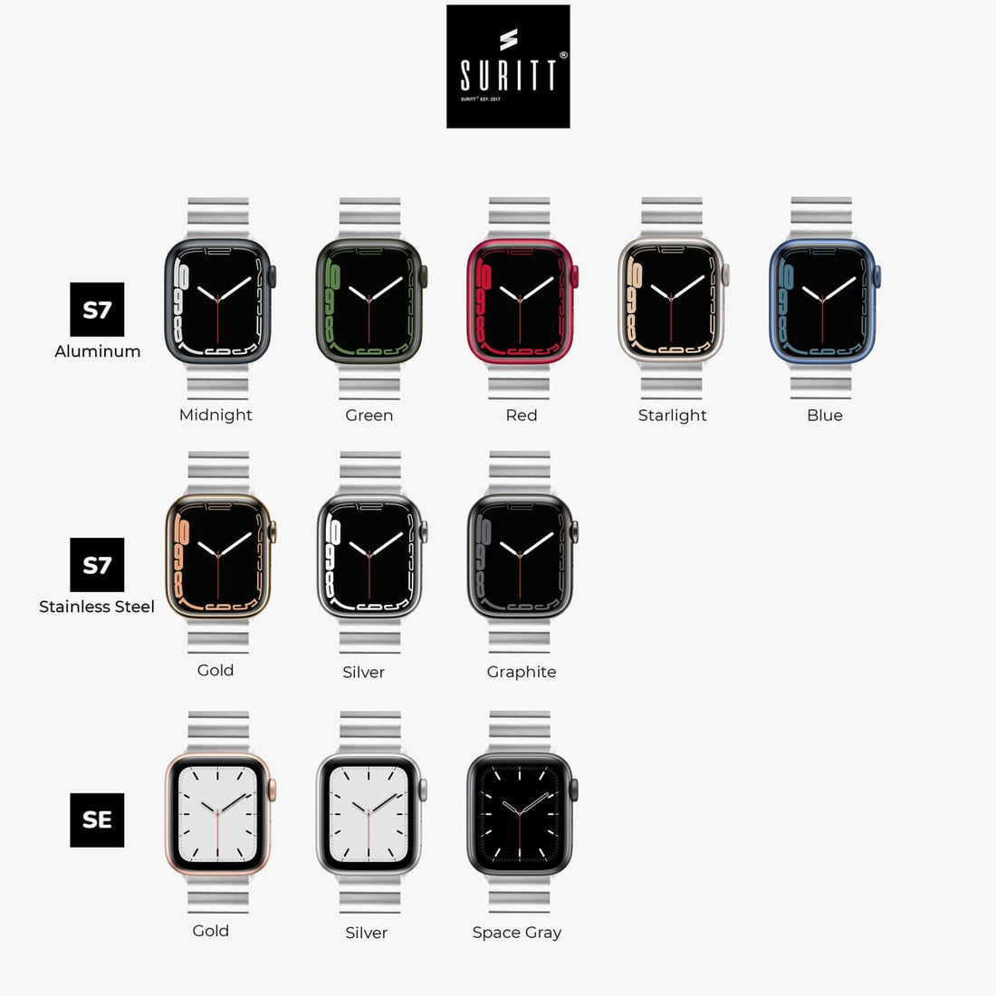 Silver Stainless Steel iWatch Band · Suritt